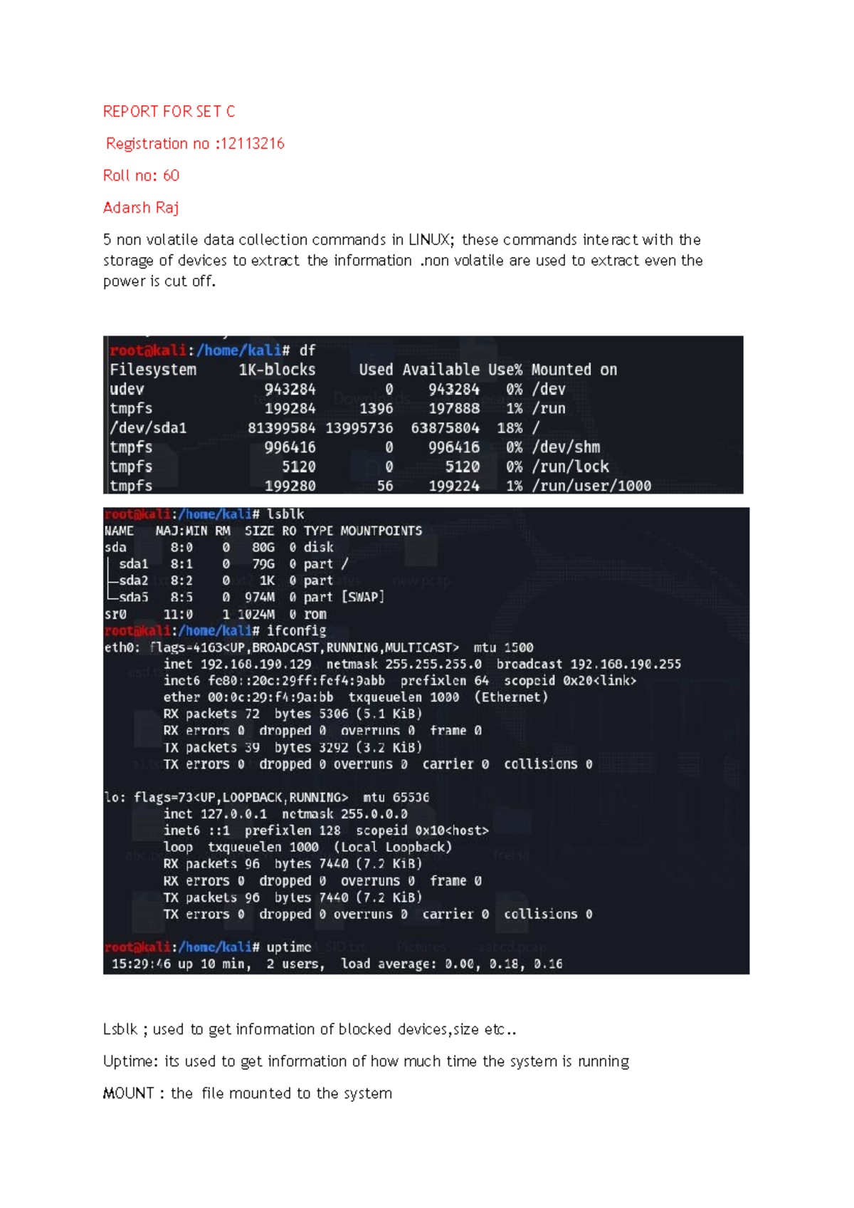 12105667 int 250 - Python Programming - REPORT FOR SET C Registration ...