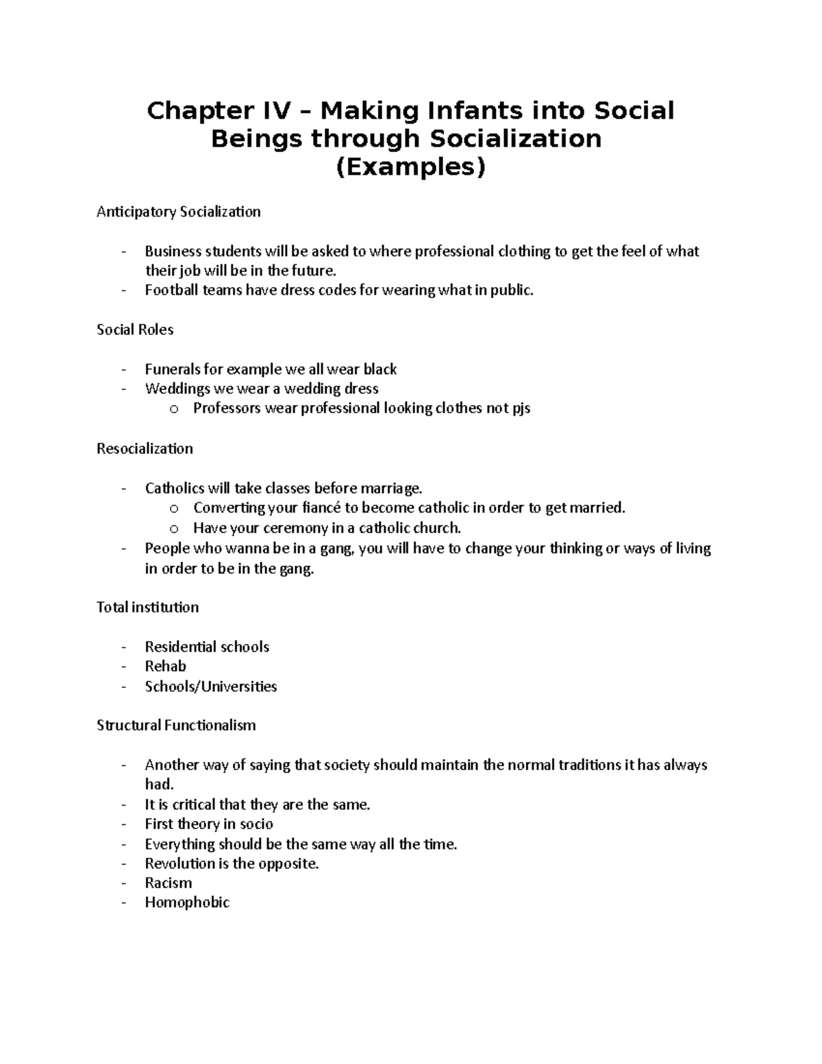 Chapter 4 - Notes - Chapter IV – Making Infants into Social Beings ...