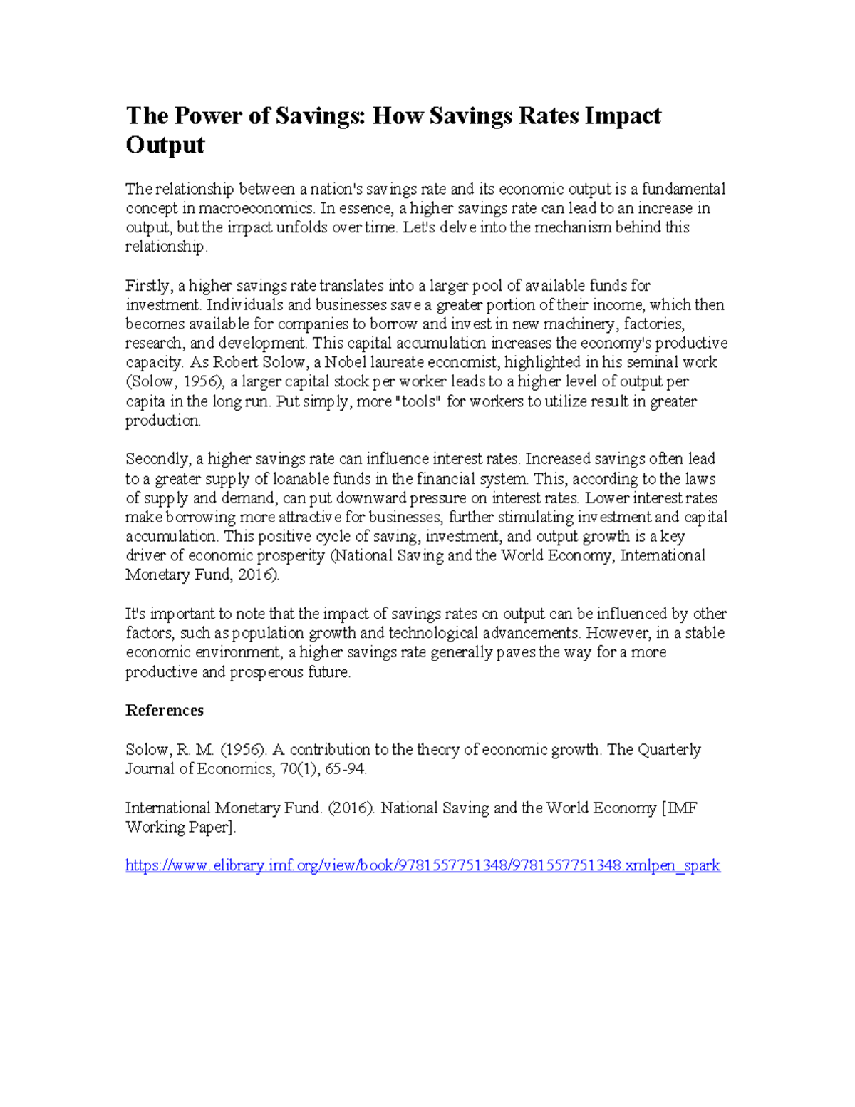 The Power of Savings - In essence, a higher savings rate can lead to an ...