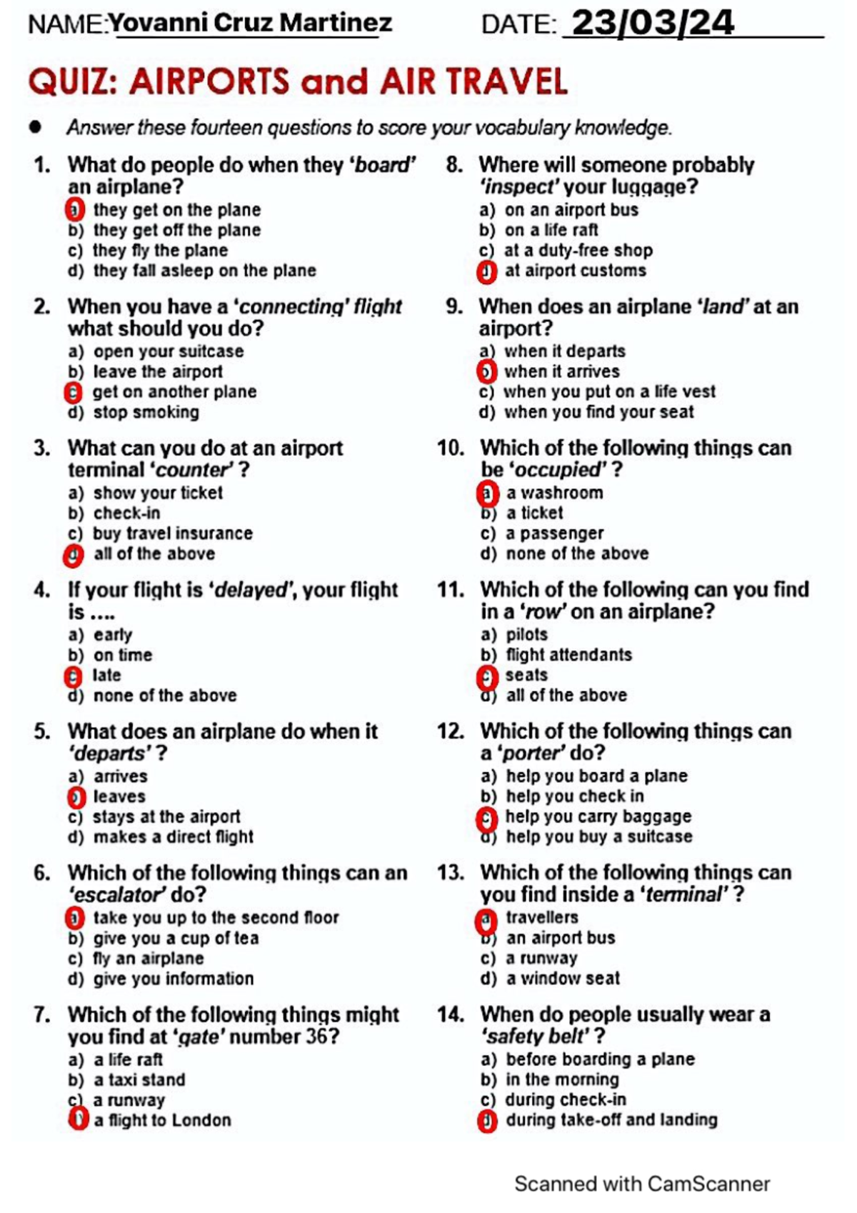 Airports and Air Travel Wor - NAME:Yovanni Cruz Martinez DATE: QUIZ ...