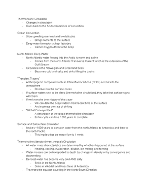 Unit 6 Mars 1010 - Notes from Unit 6. - Unit 6 Notes The Polar Ocean ...