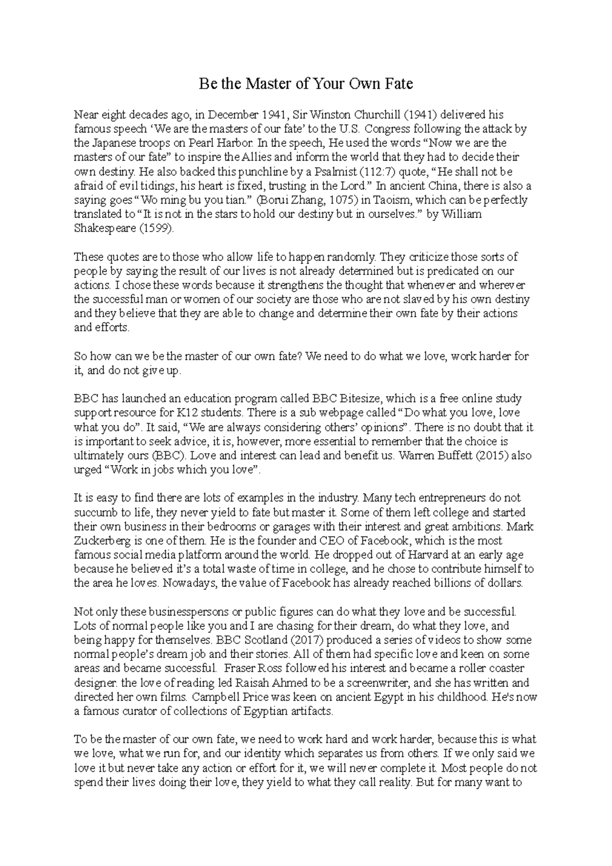 Be the Master of Your Own Fate - Congress following the attack by the ...