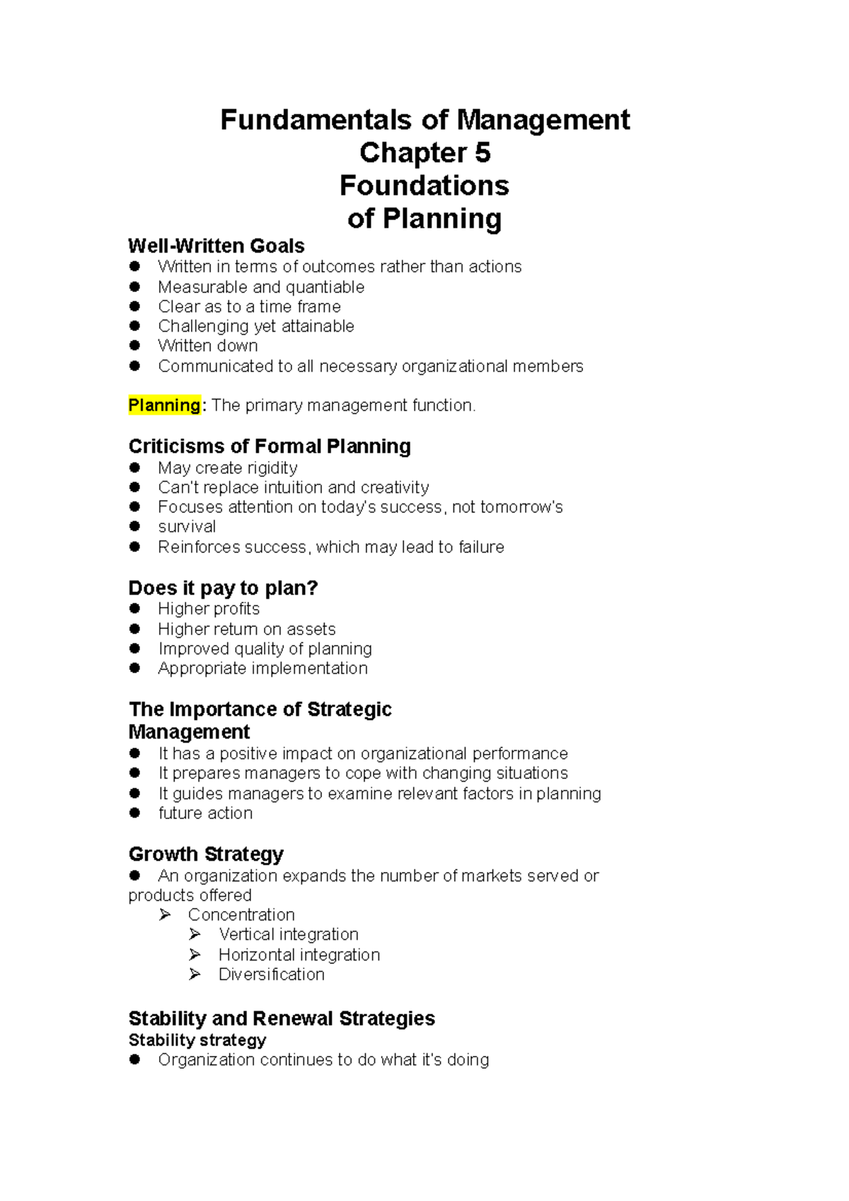 Fundamentals of Management ch - Fundamentals of Management Chapter 5 ...