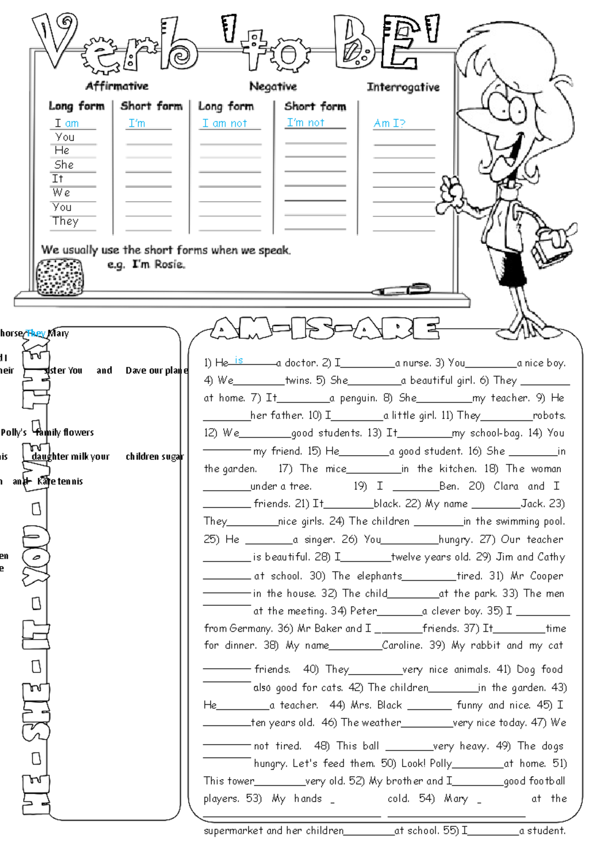 Práctica del verbo to be - Inglés - UPAO - Studocu