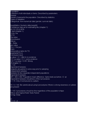 Stat 416 notes part 2 - Central Limit Theorem If n is sufficiently ...