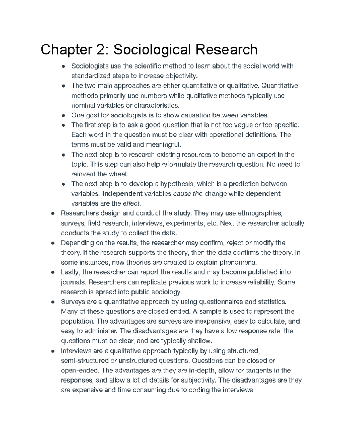 Chapter 2 Sociological Research - Chapter 2: Sociological Research ...