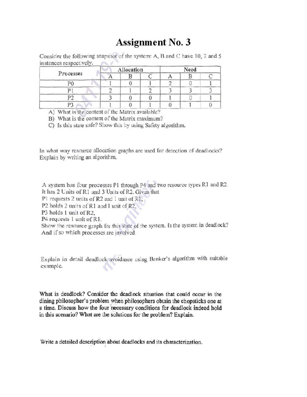 Assignment No 3 - tttt - Comuter engineering - Assignment No. - Studocu