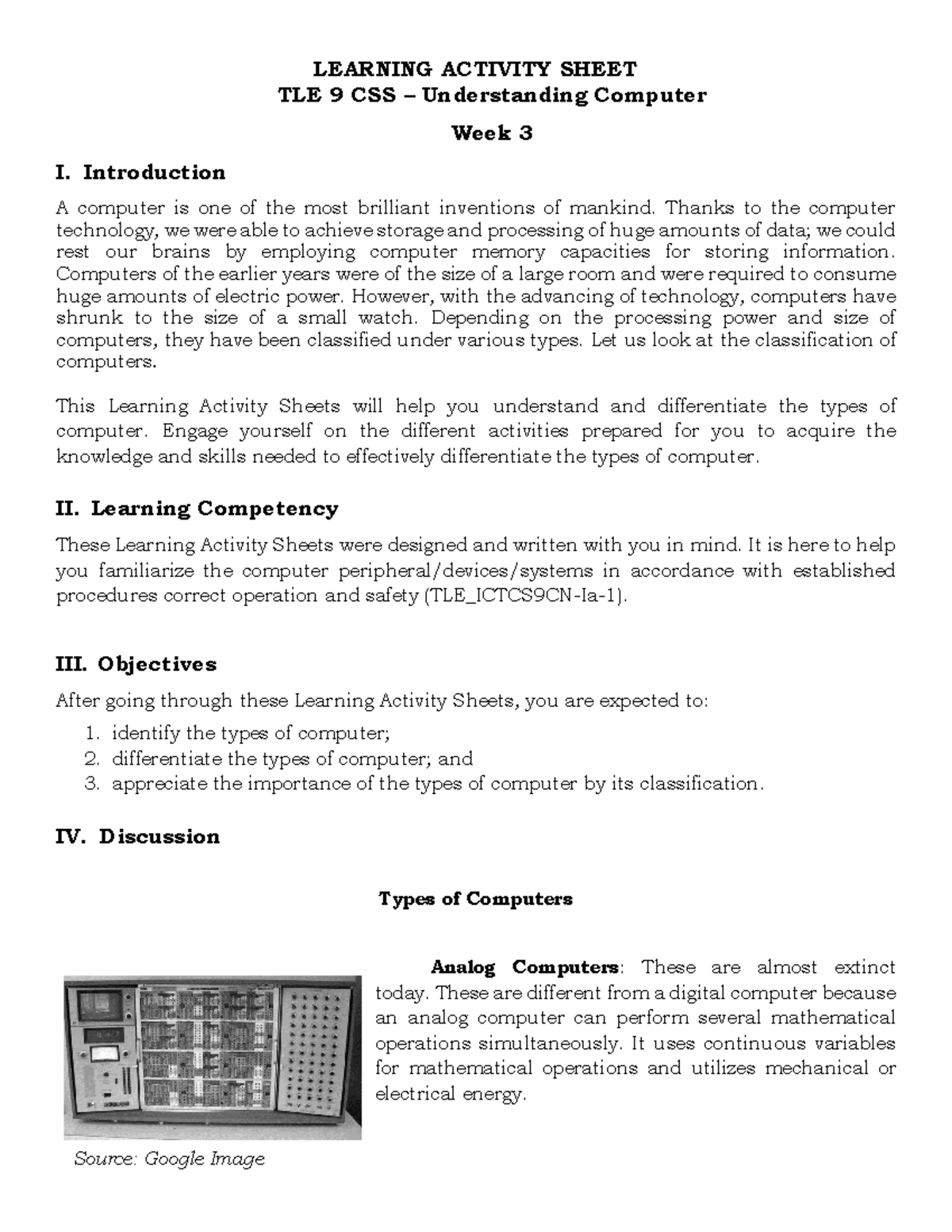 Understanding Computer Week 3 - Introduction A computer is one of the ...