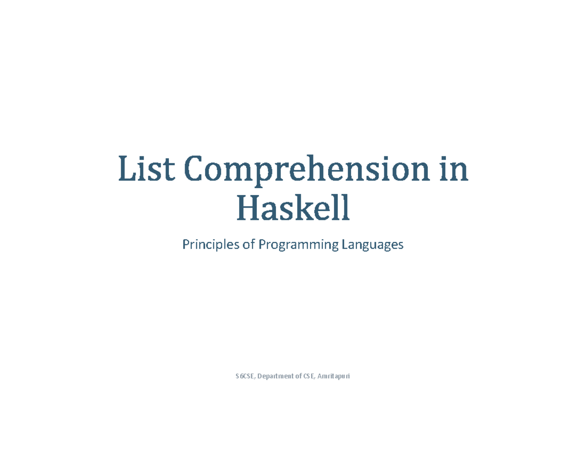 List Comprehension - Firstly, these presentations can help students ...