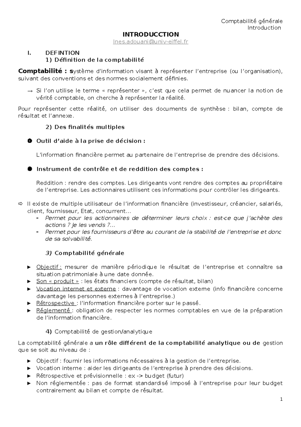 Introduction - compta - Introduction INTRODUCCTION Ines@univ-eiffel I ...