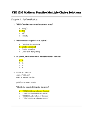 CSE 1010 Python Basics - T0. Computing for Engineers and Scientists Through the lens of computer ...