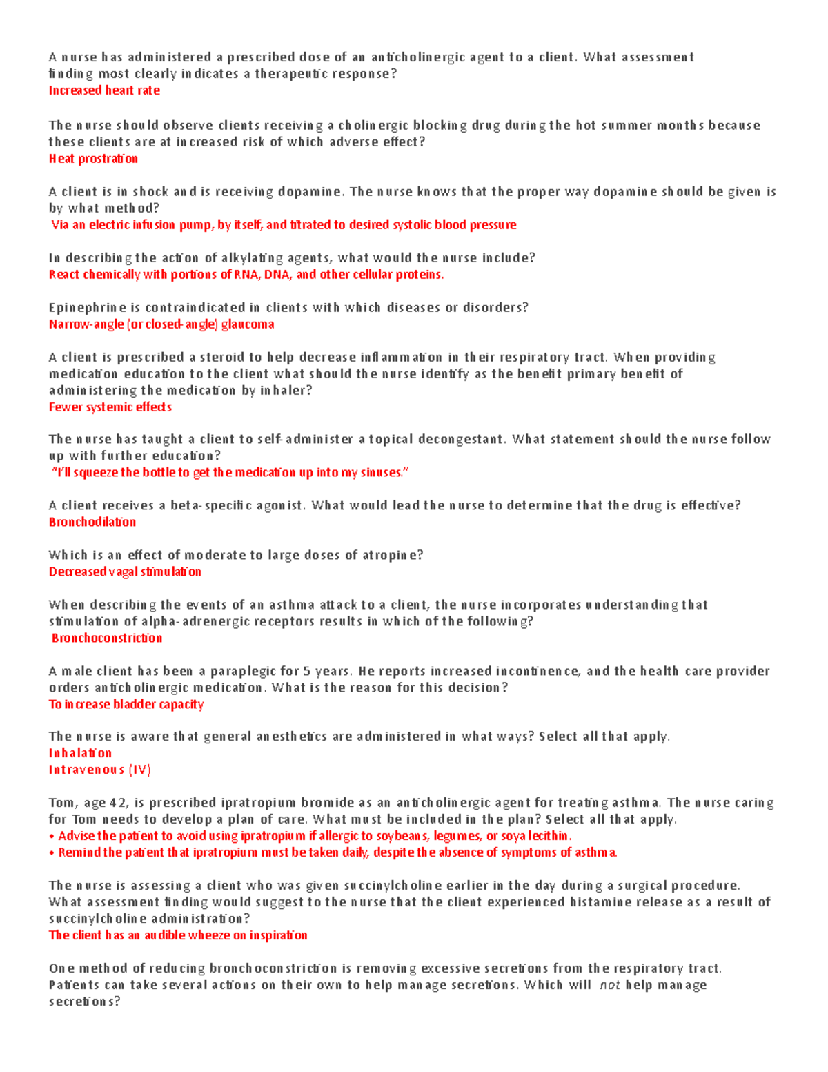Exam 2 Remediation questions - NUR 227 - Mohave - Studocu