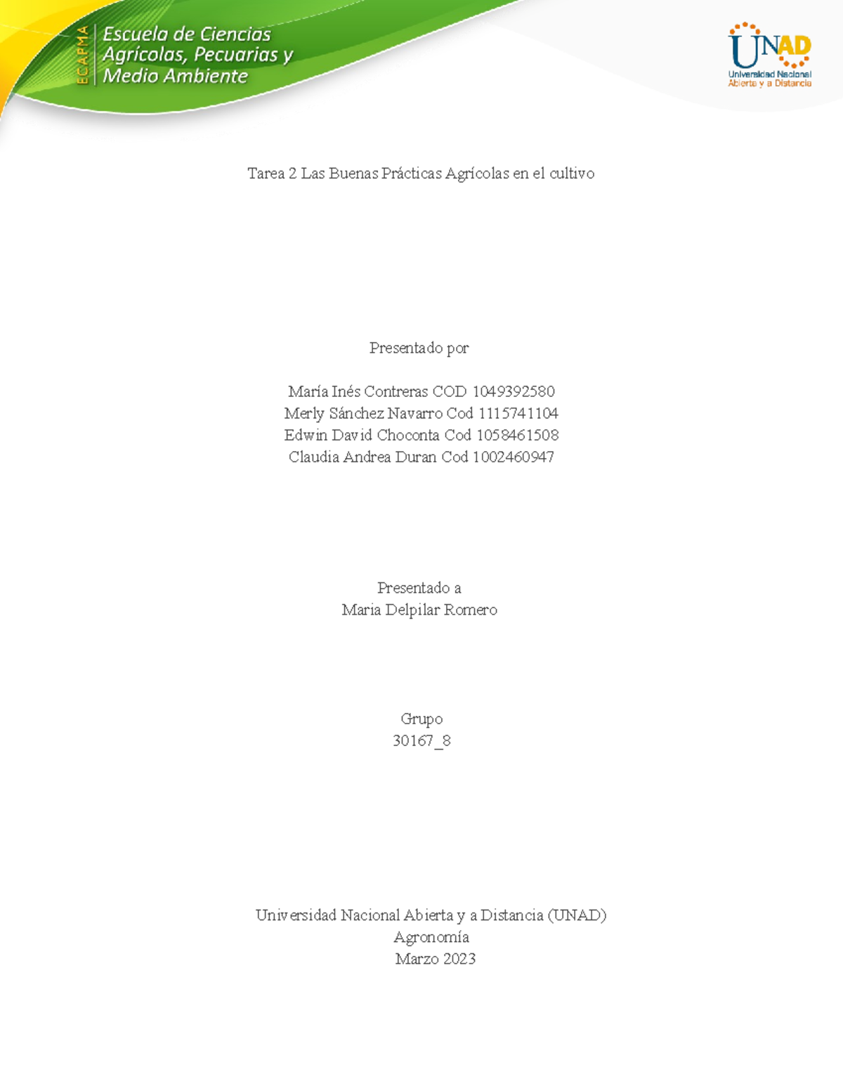Tarea 2 Colaborativo 8 - fhhhh - Tarea 2 Las Buenas Prácticas Agrícolas ...