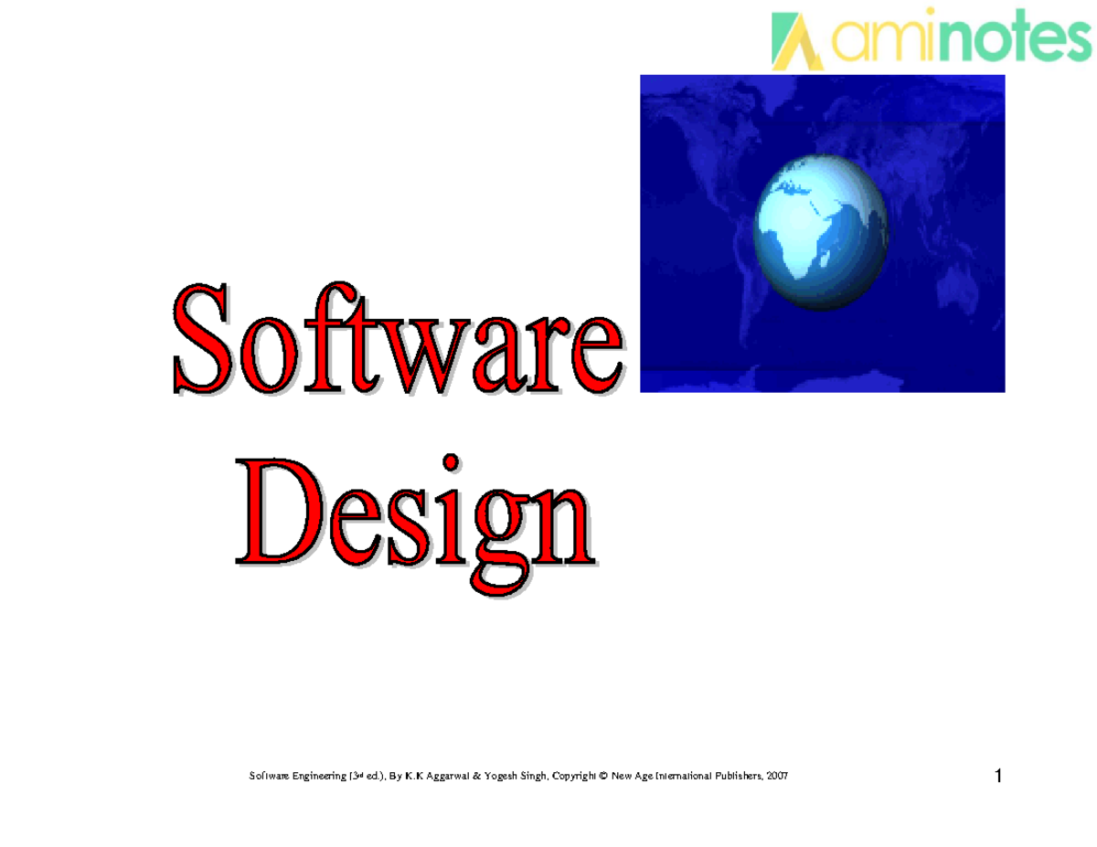 Chapter 5 Software Design with watermark - Software Engineering ( rd ed ...