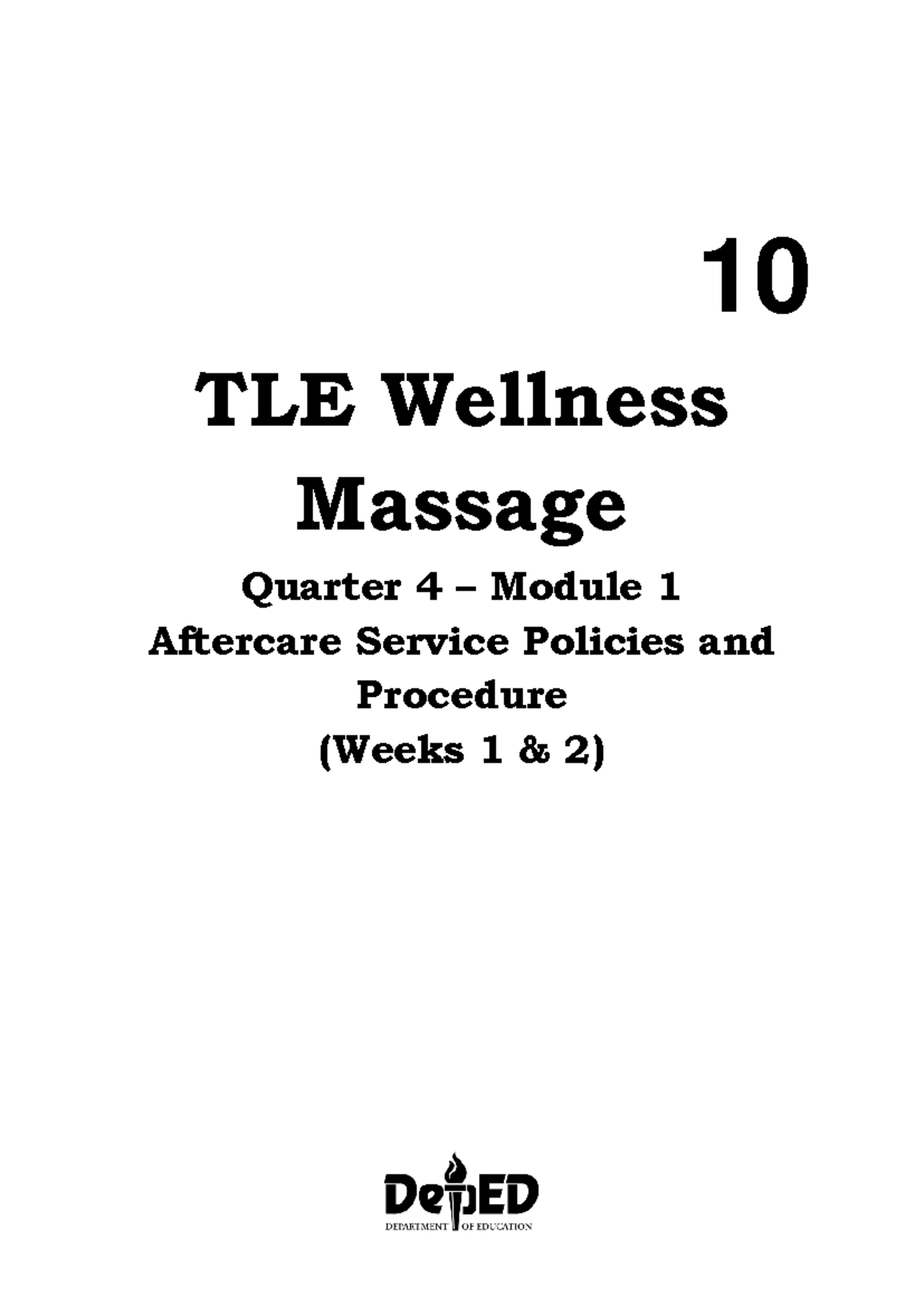 1 Q4 TLE Wellness Massage - 10 TLE Wellness Massage Quarter 4 – Module ...