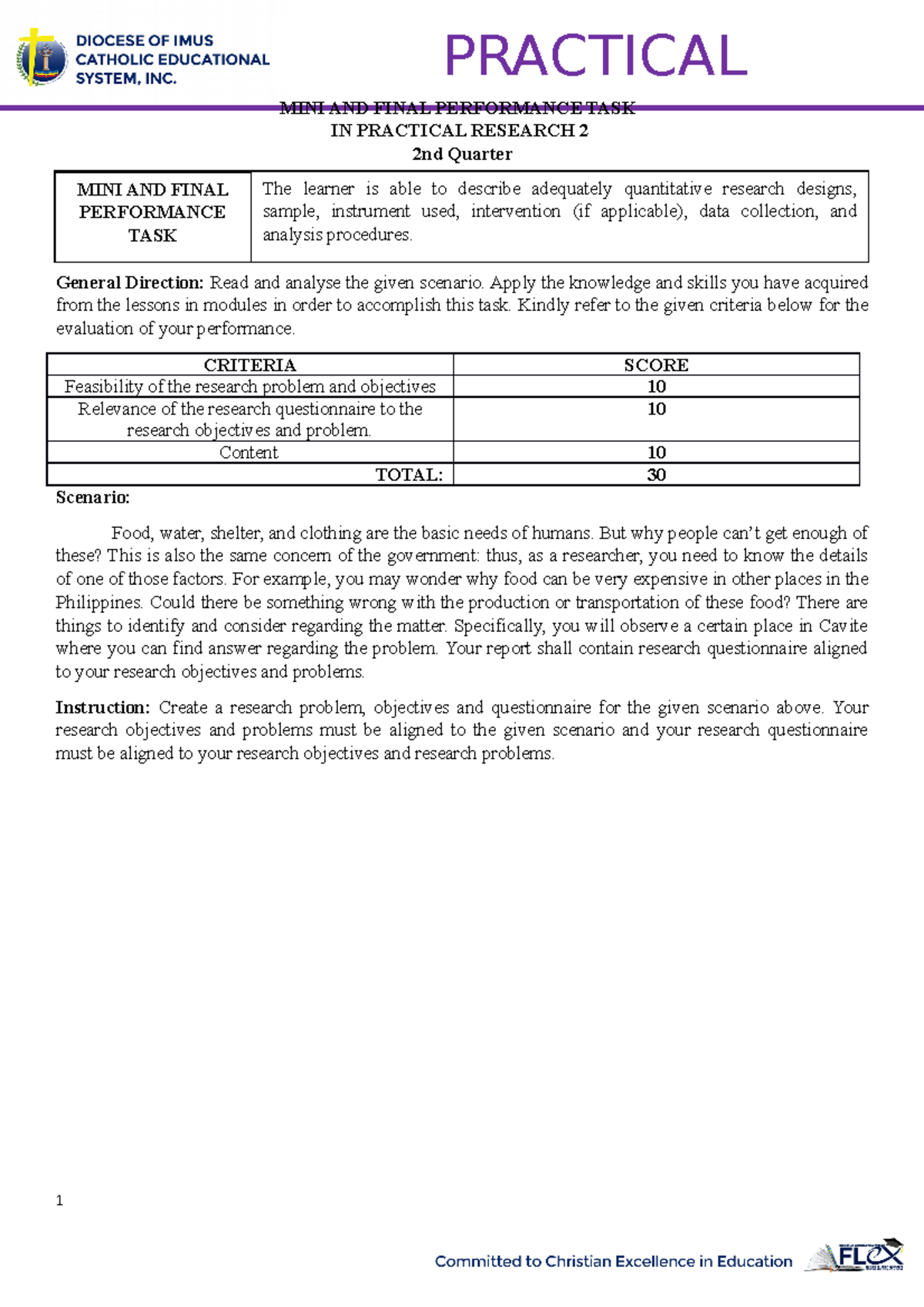MINI AND Final Performance TASK IN PR2 - MINI AND FINAL PERFORMANCE ...