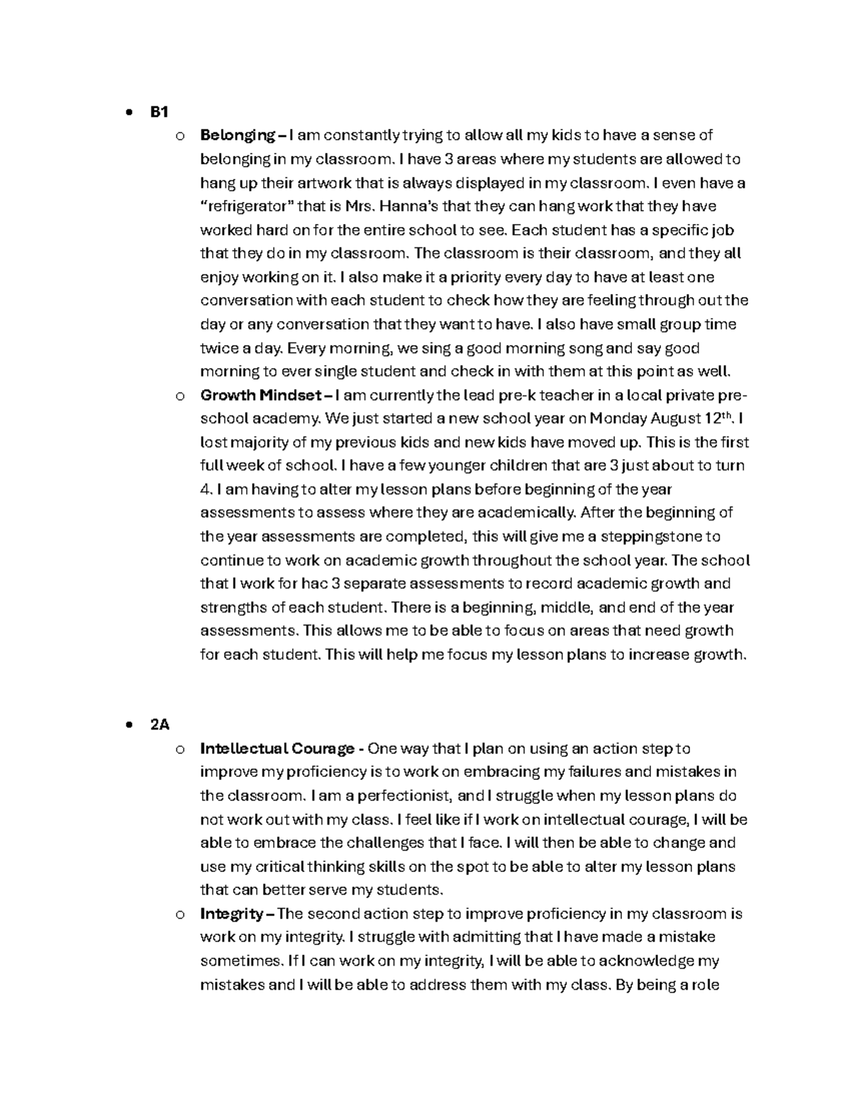 WGU unit 4 - Essay for Unit 4 passed - • B o Belonging – I am ...