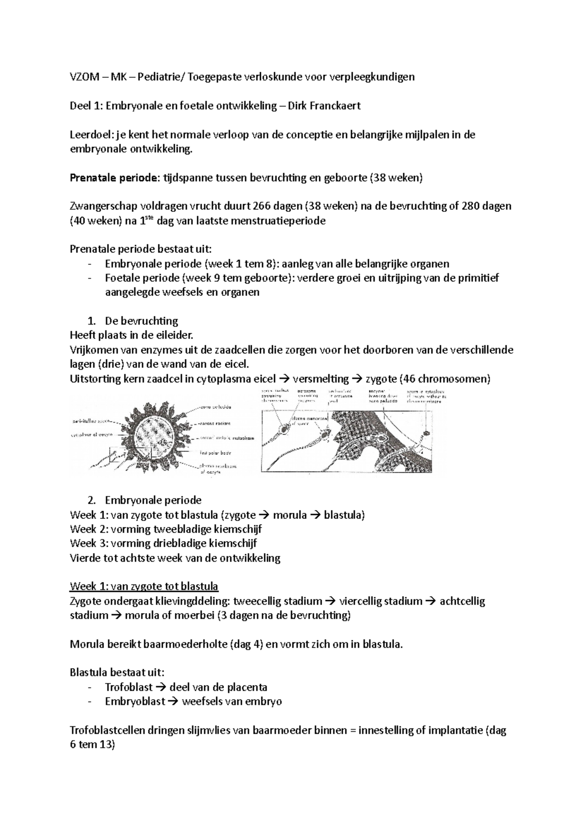 Toegepaste verloskunde voor verpleegkundigen - Prenatale periode ...