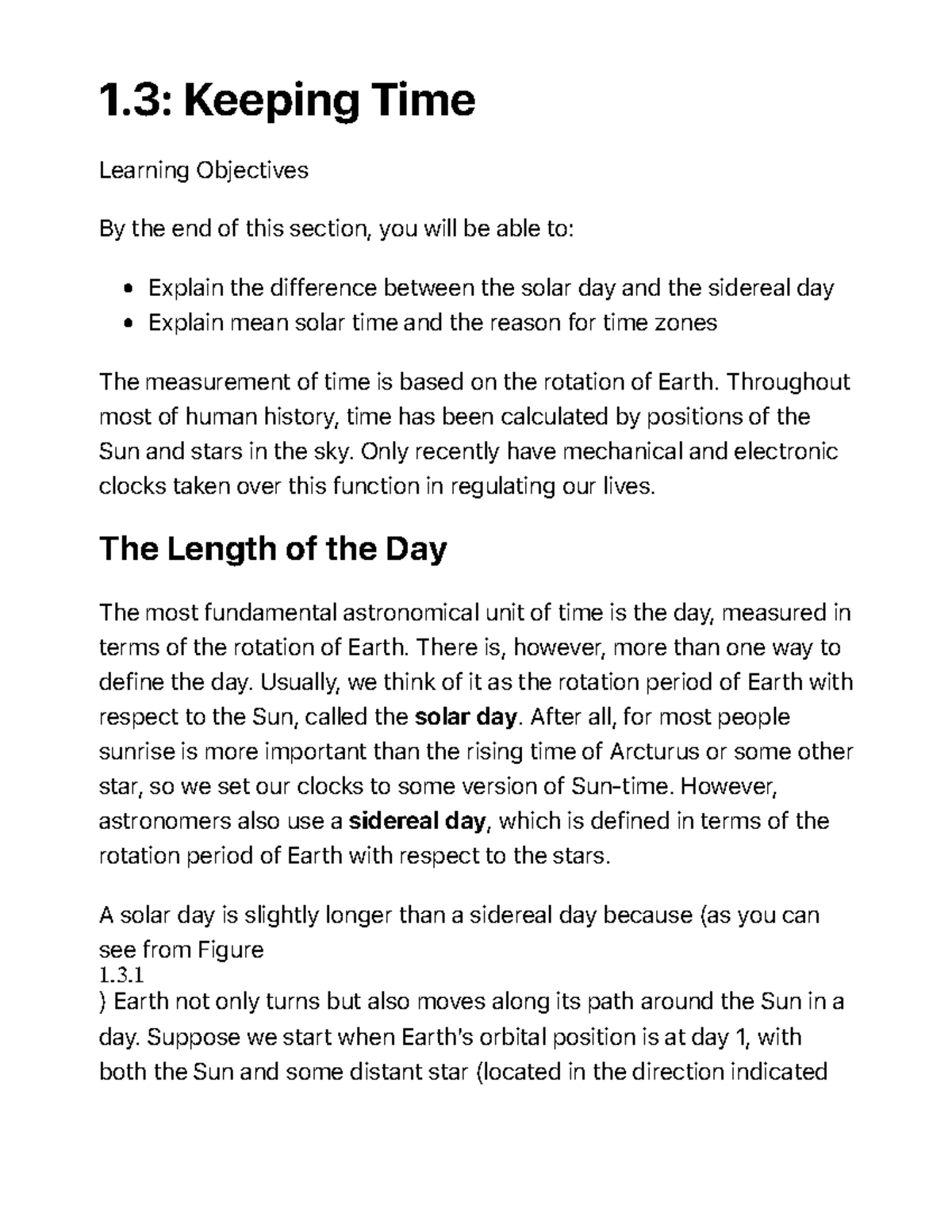 1.3- Keeping Time - 1: Keeping Time Learning Objectives By the end of ...