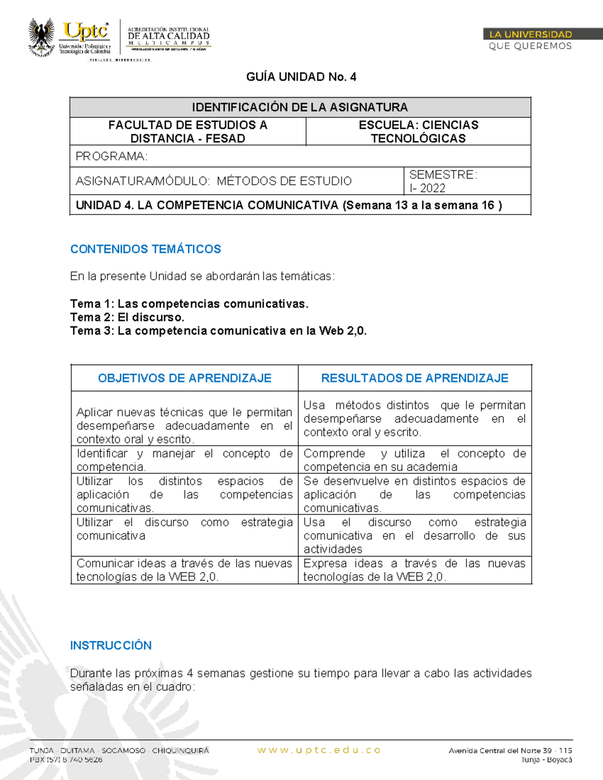 GUIA Unidad 4 Metodos - ejercicios - GUÍA UNIDAD No. 4 IDENTIFICACIÓN DE LA ASIGNATURA FACULTAD ...