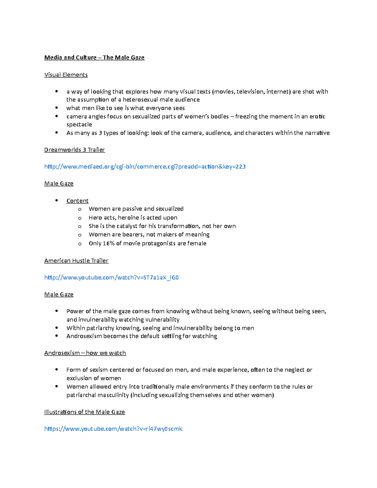 Media and Culture - B. Barton - Media and Culture – The Male Gaze ...