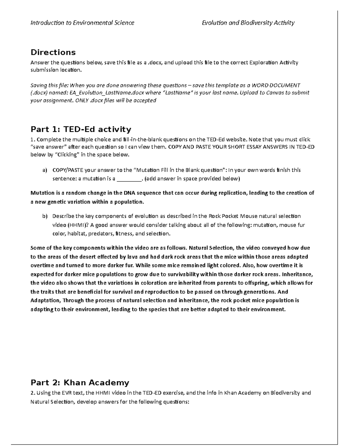 EA Evolution (Overall overview of evolution) - Introduction to ...