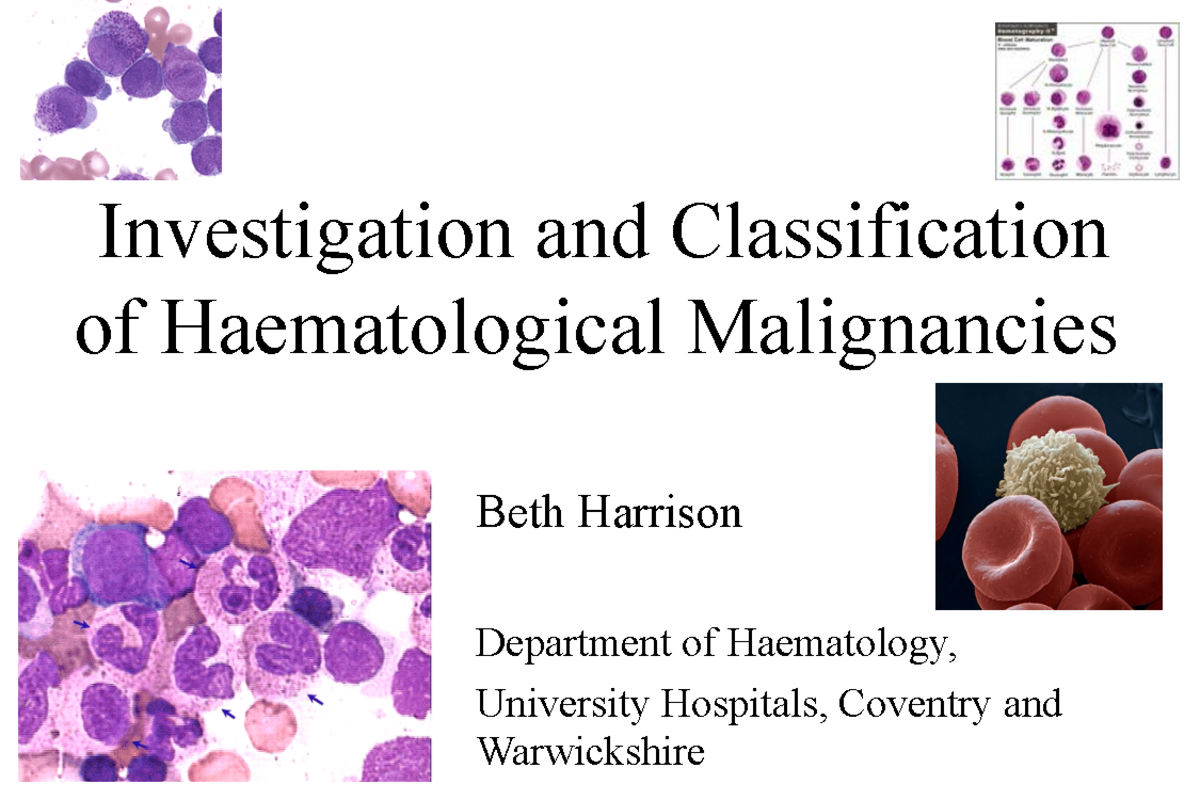 Classification of HM Lecture 2018 handout - Investigation and ...