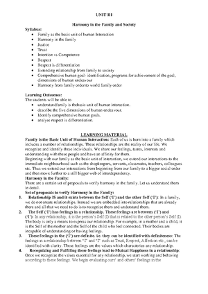 UVH UNIT-1 - Universal Human Values-2 Understanding Harmony JNTUK unit ...