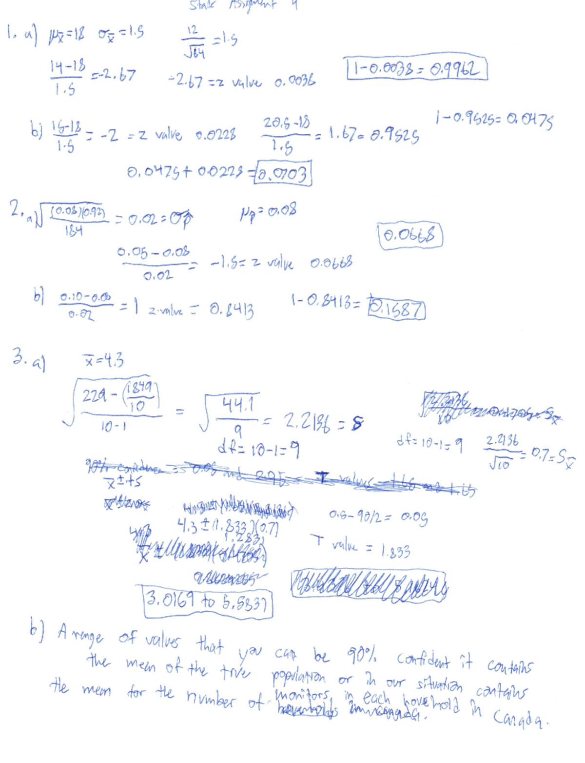 Statistics 215 assignment number 4. Athabasca - Math 215 - Studocu