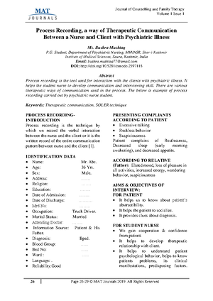Nursing CASE Presentation Format - NURSING CASE PRESENTATION FORMAT Patient’s profile 1. - Studocu
