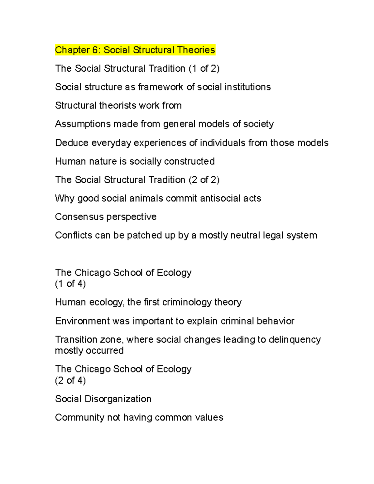 Chapter 6 - Social structure as framework of social institutions ...