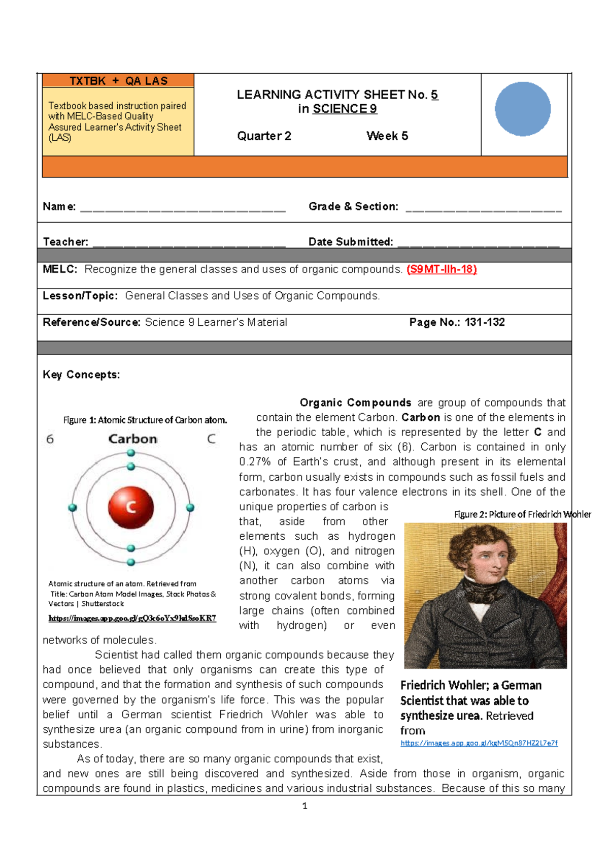 LAS5 Lingling,Genesis - TXTBK + QA LAS LEARNING ACTIVITY SHEET No. 5 in ...