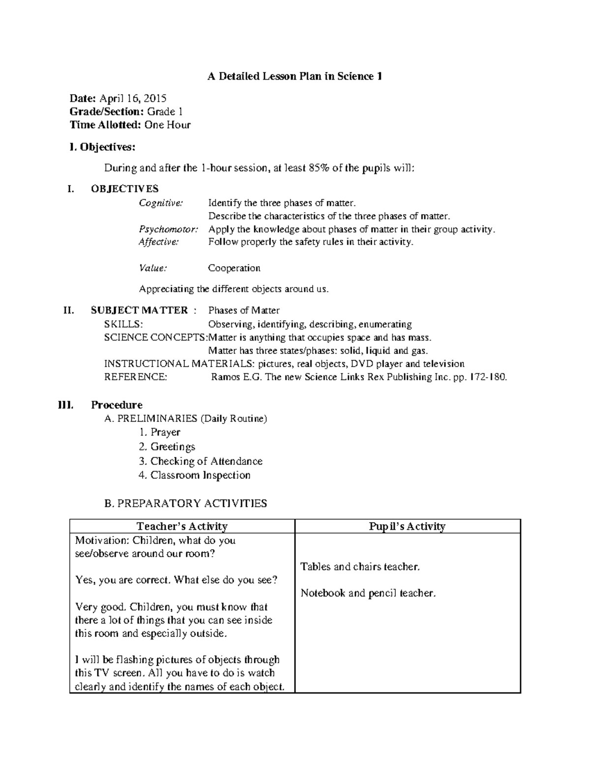 Pdfcookie - Learn more about chemistry - A Detailed Lesson Plan in ...