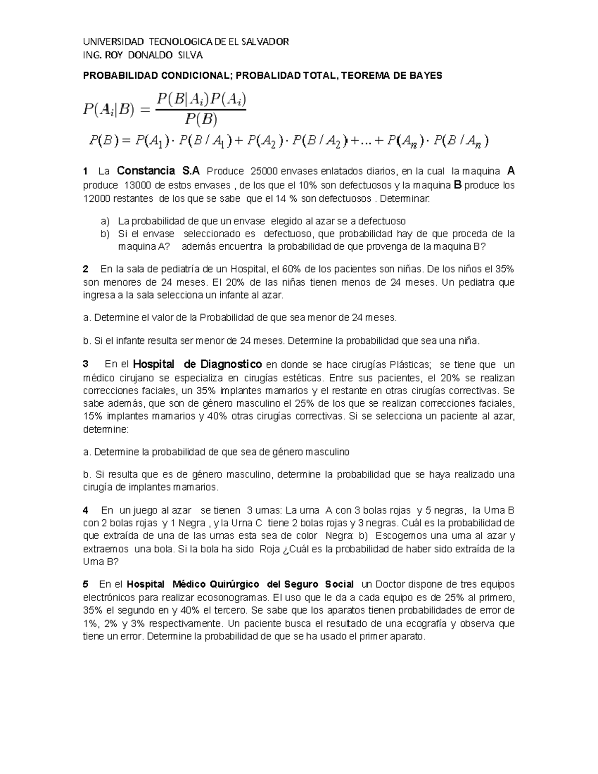 Probabilidad Condicional Estadística Y Probabilidades Ciclo 01 2022