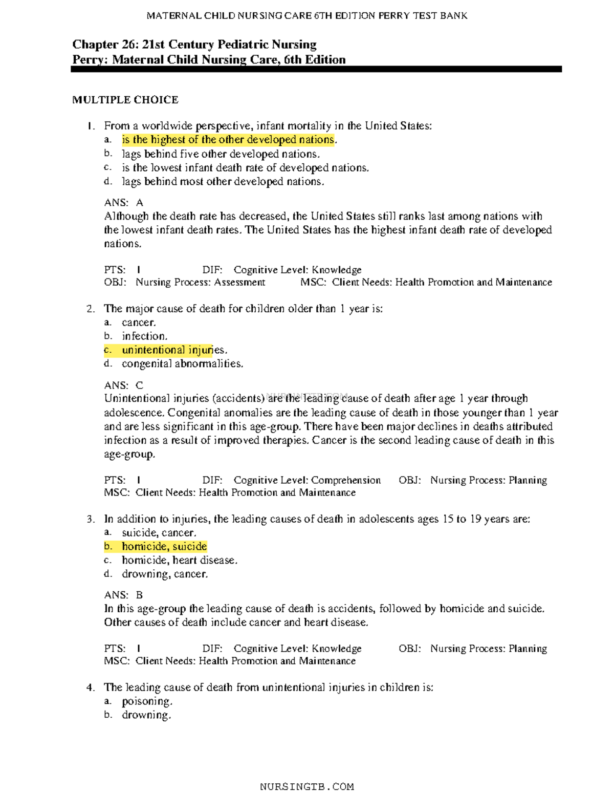C26 - study and you will pass - NURSINGTB Chapter 26: 21st Century ...