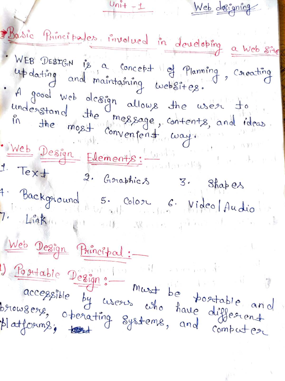 Web d unit 1 - notes - 4 Bosie Prinei pales. nvelued n doud oping. WEB ...
