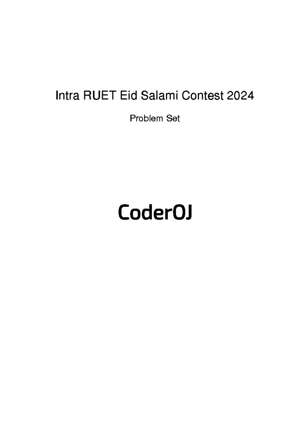 Intra RUET Eid Salami Contest 2024 - Problem Set - Salami Ektu Bariye ...