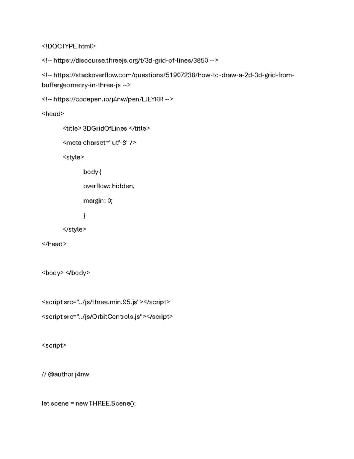 3d grid of lines - how to draw a 2d-3d grid from buffergeometry in three js - - Studocu