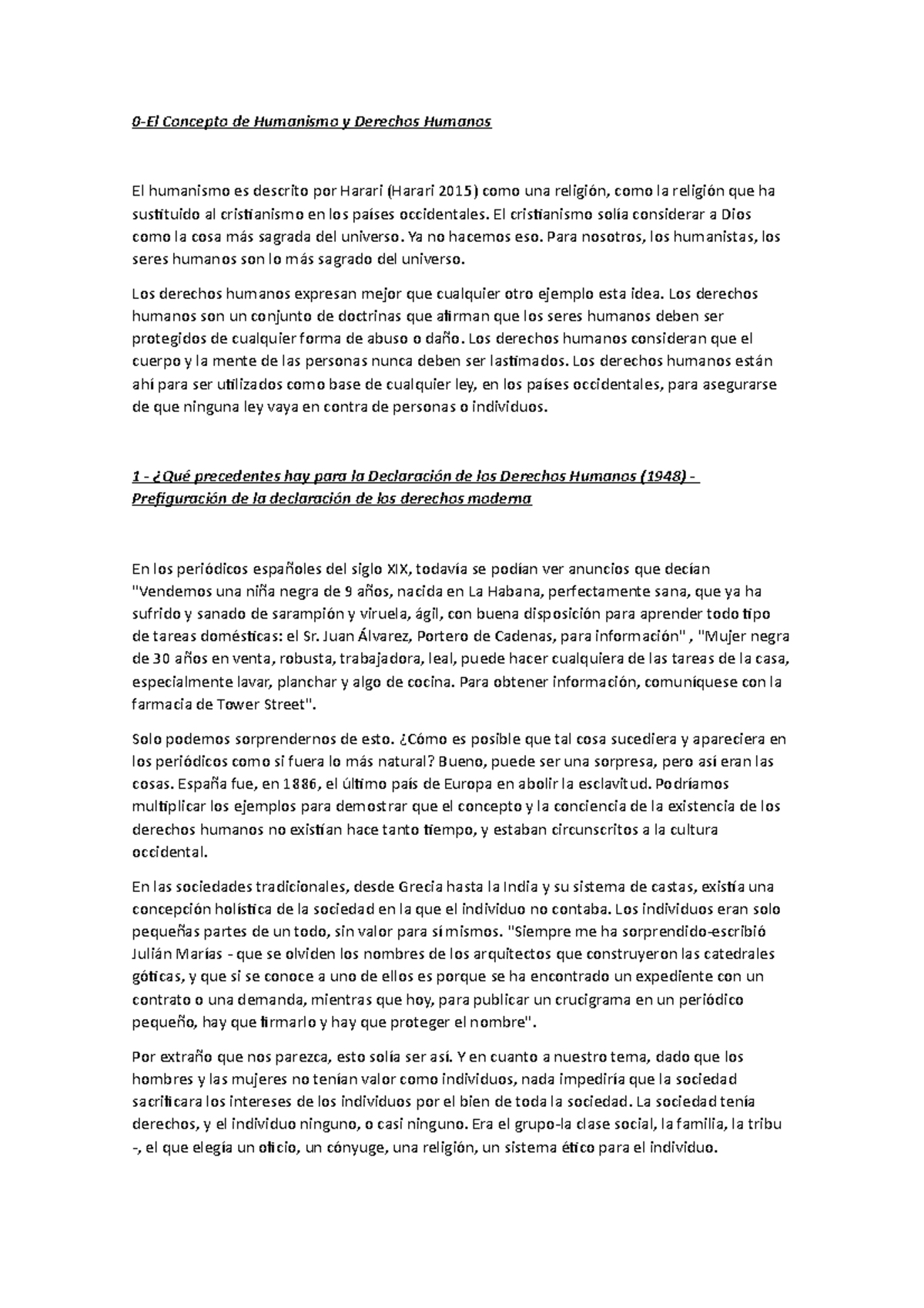 TEMA 2 PSC Traducció Resum - 0-El Concepto de Humanismo y Derechos Humanos El humanismo es ...