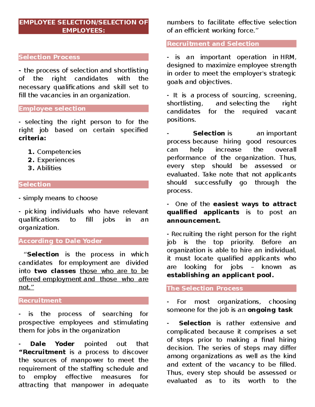 Employee Selection - This is useful and great for those people who are ...