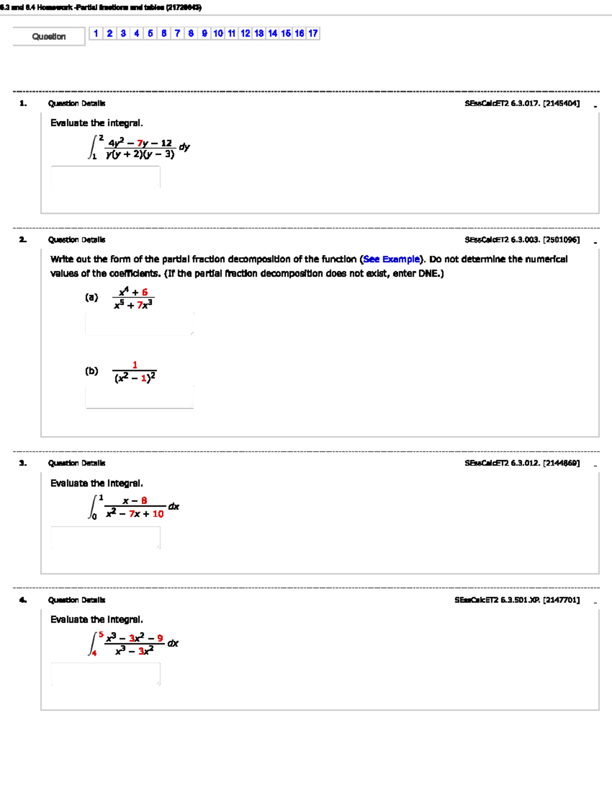 HW - Partial fractions and tables - MAC2282 - Studocu