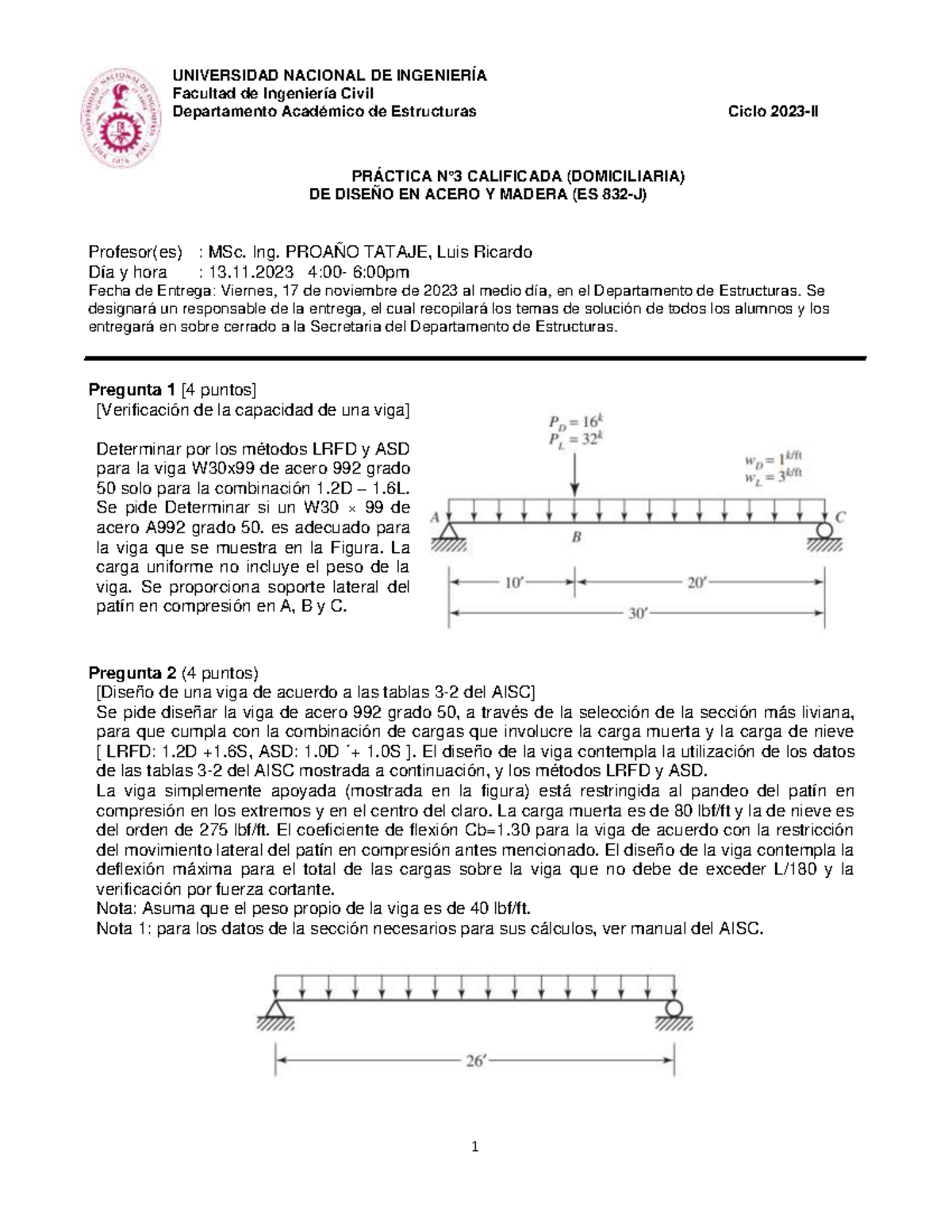 Practica N3 - ES-832J - 2023 - II - 1 UNIVERSIDAD NACIONAL DE ...