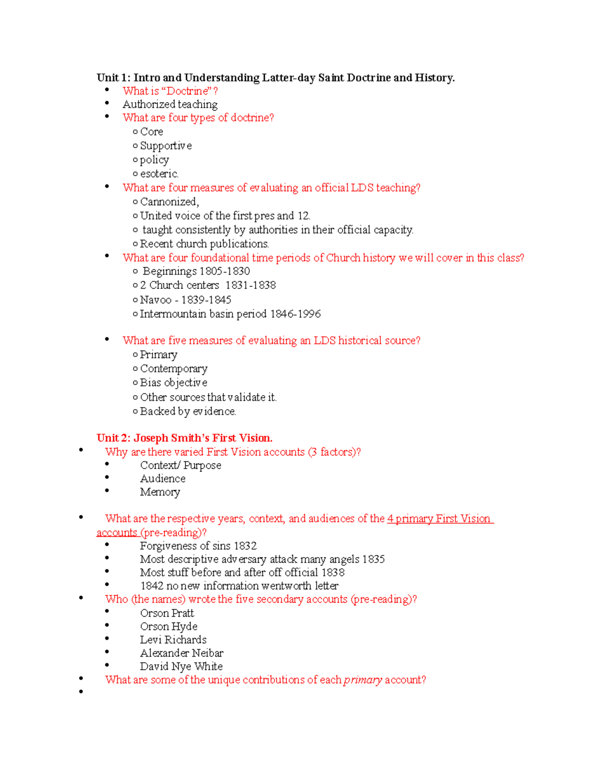 All Rel C 225 Notes - Foundation of the Restoration final study guide ...