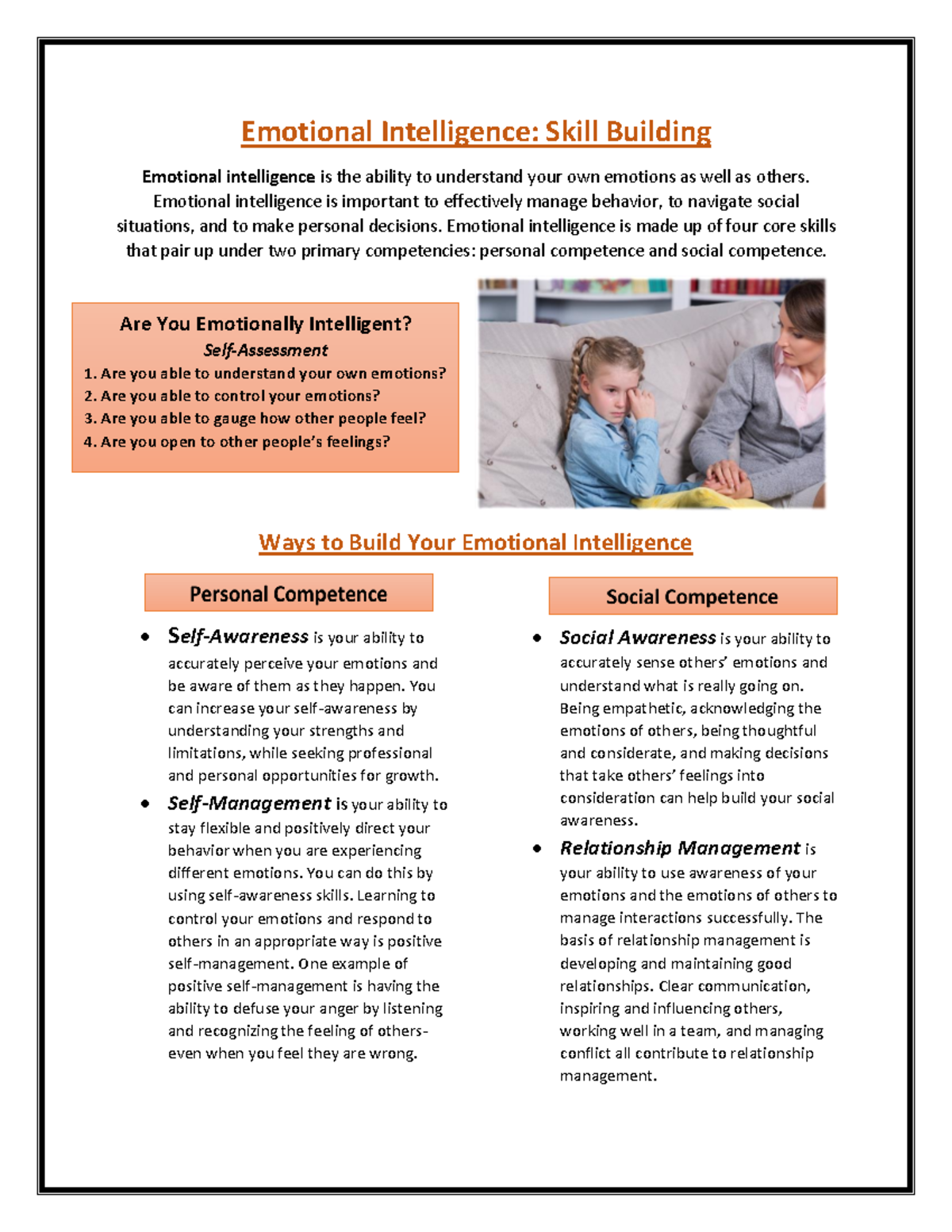 Emotional-Intelligence-Handouts - Emotional Intelligence: Skill ...