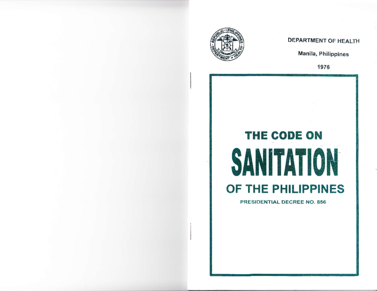 CH 1 Sanitation Code - Engineering Utilities 2 - DEPARTMENT OF HEALTH ...