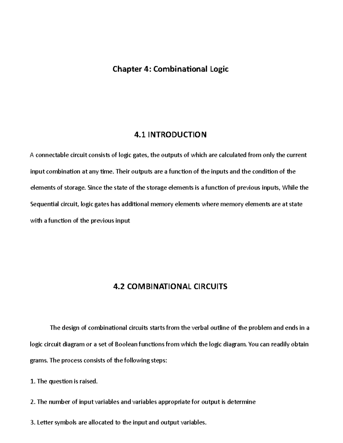 19. Chapter 4 Combinational Logic - Chapter 4: Combinational Logic 4 INTRODUCTION A connectable ...