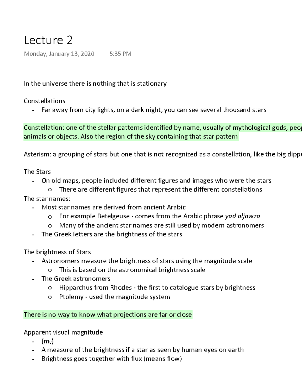 Lecture 2 - Warning: TT: undefined function: 32 In the universe there is nothing that is ...