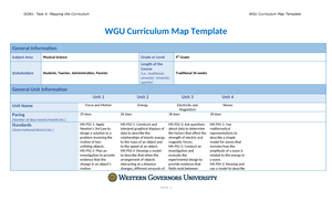 GGN1 Task 4 - Task 4 passed - WGU Curriculum Map Template General ...