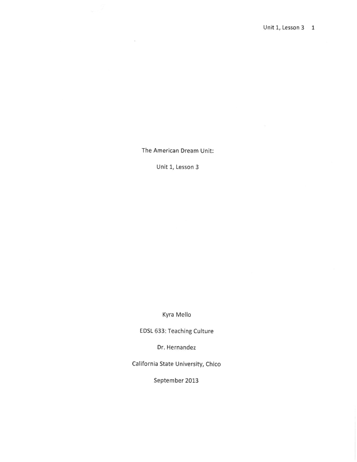 American dream lesson 3 - ENG 101 - Studocu