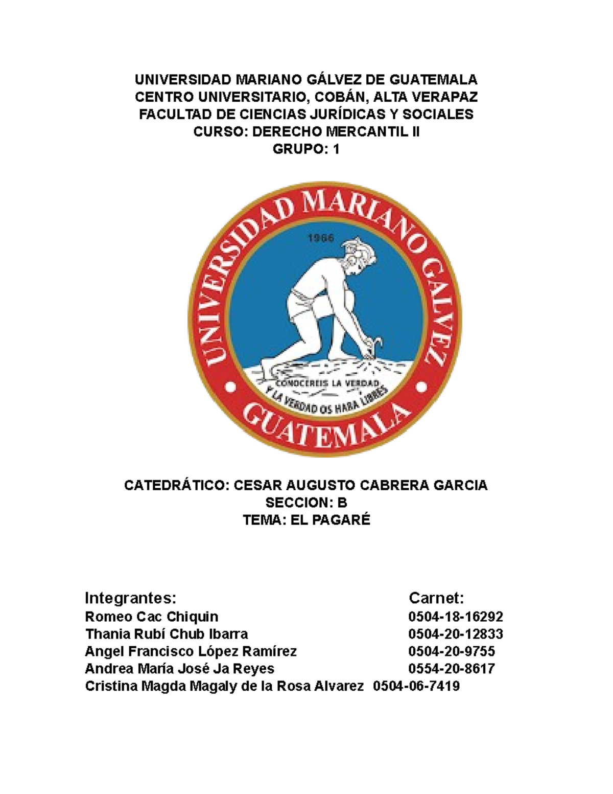 Clases DE Cheques QUE Circulan EN Guatemala - UNIVERSIDAD MARIANO ...